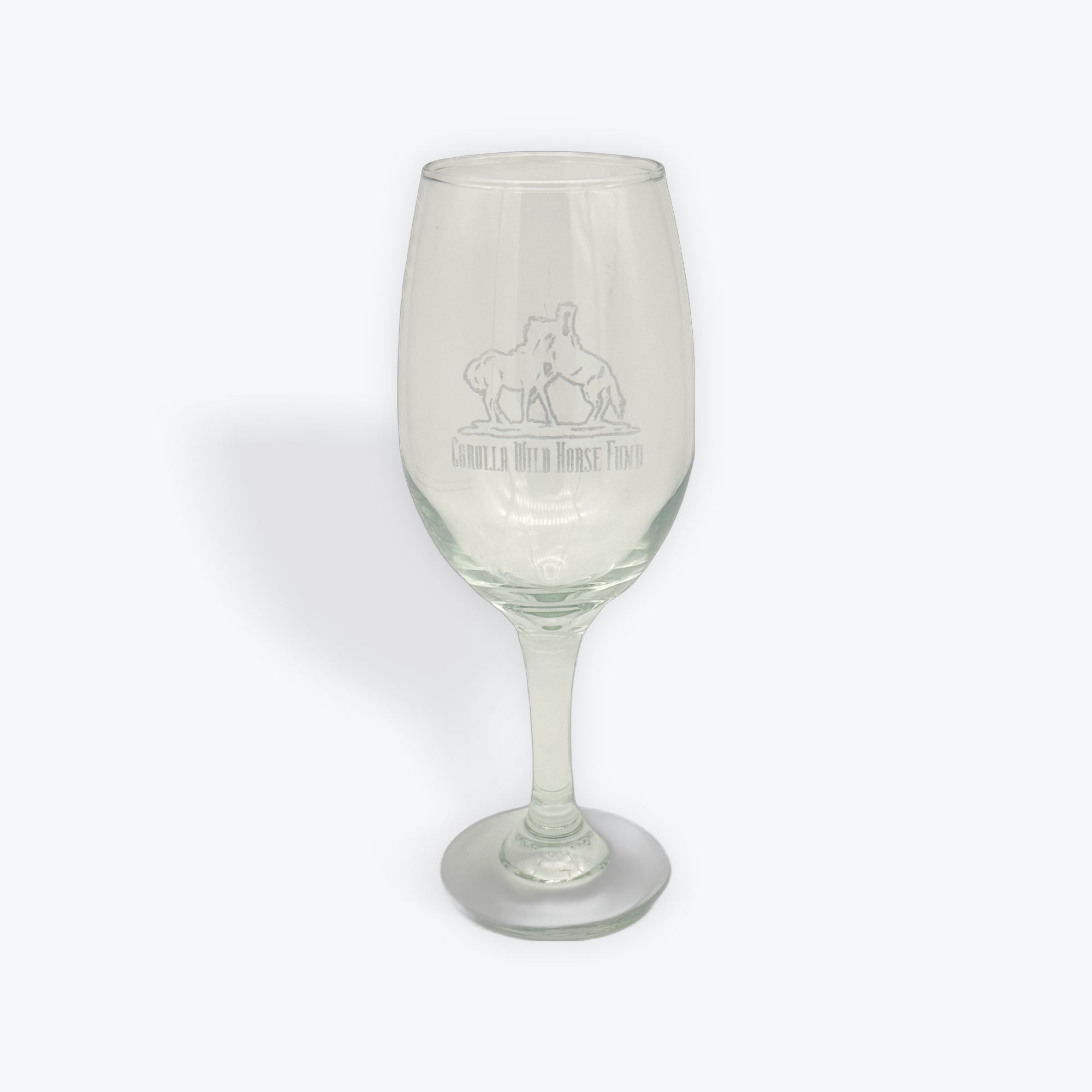 Stemmed Clear Wine Glass - Corolla Wild Horse Fund