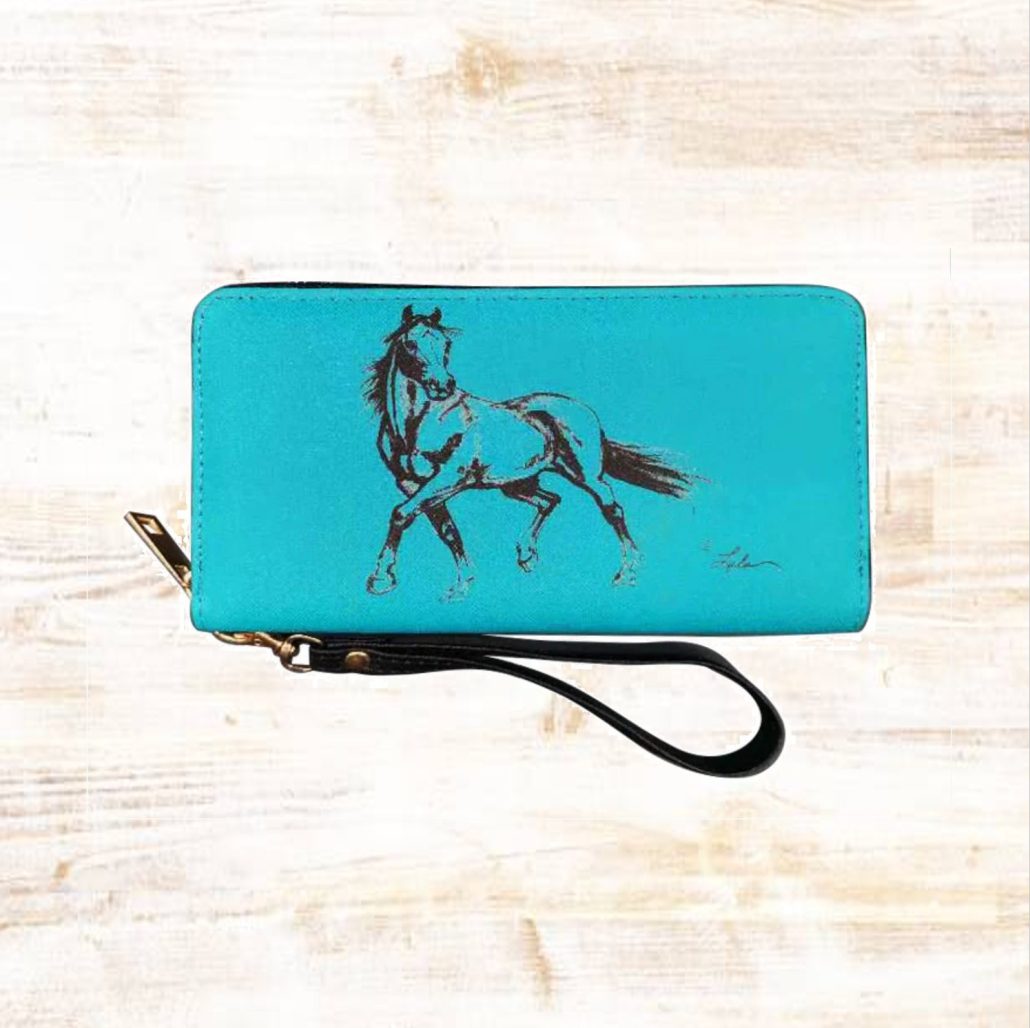 AWST Int'l Lila Turquoise Wallet - Corolla Wild Horse Fund